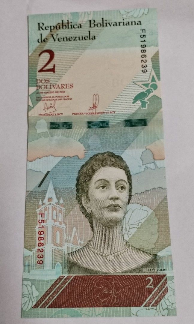 2018 Venezuela 2 Bs world banknotes UNC, Hobbies & Toys, Collectibles ...