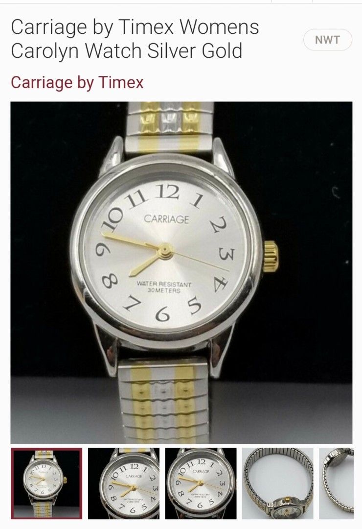 Vintage Carriage Timex Watch, Women's Fashion, Watches & Accessories ...