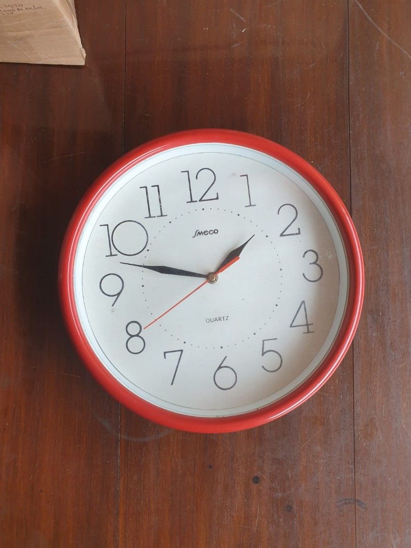 vintage jam dinding smeco nos new all stok, Antik, Jam & Perhiasan di ...