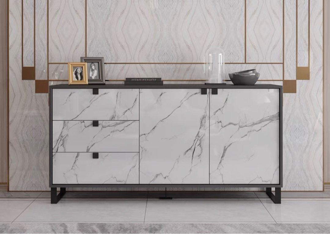 VREO Modern Marble Sideboard, Furniture & Home Living, Furniture ...