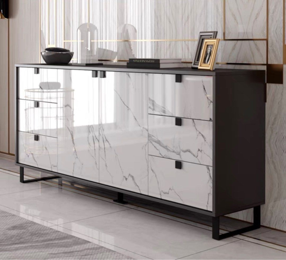 VREO Modern Marble Sideboard, Furniture & Home Living, Furniture ...