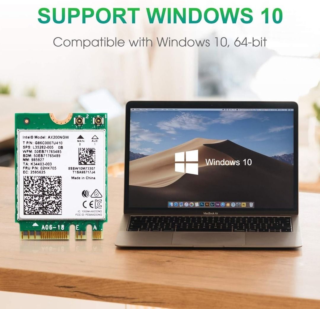 WISE TIGER AX200NGW Wireless Card, Wi-Fi 6 11AX WiFi Module 2 x 2 MU ...