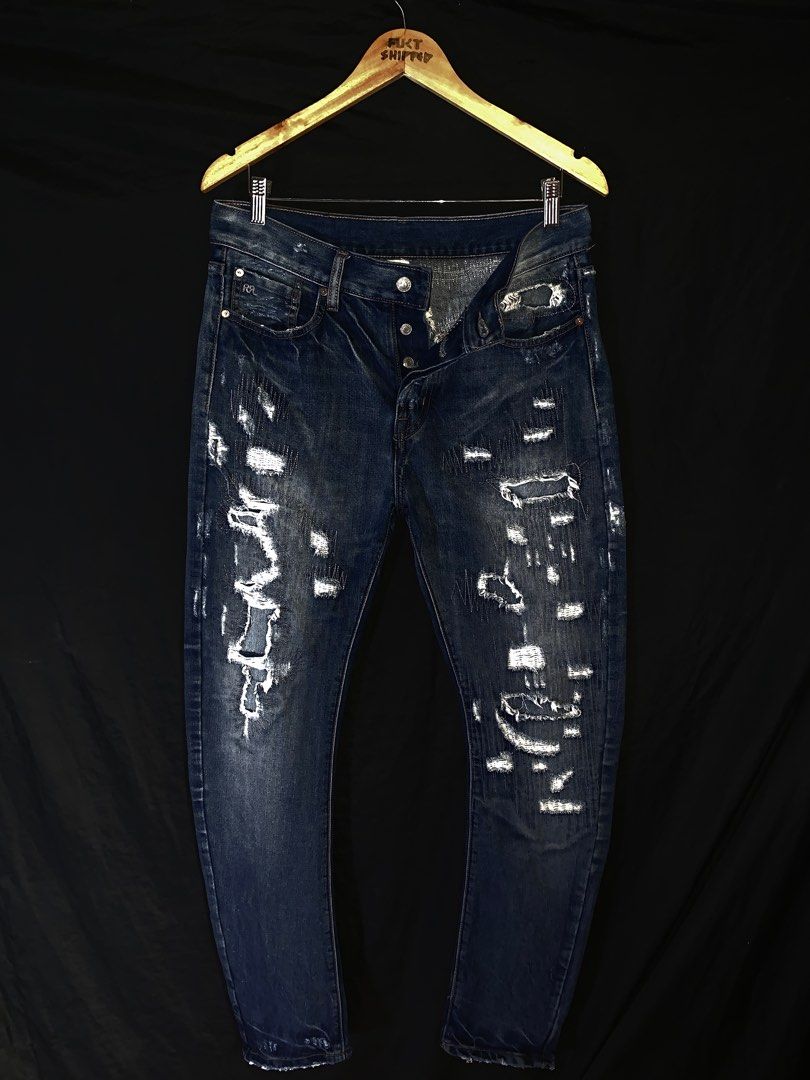WTS? Ralph Lauren Double RL RRL Slim Fit Factory Design & Tattered, Men ...
