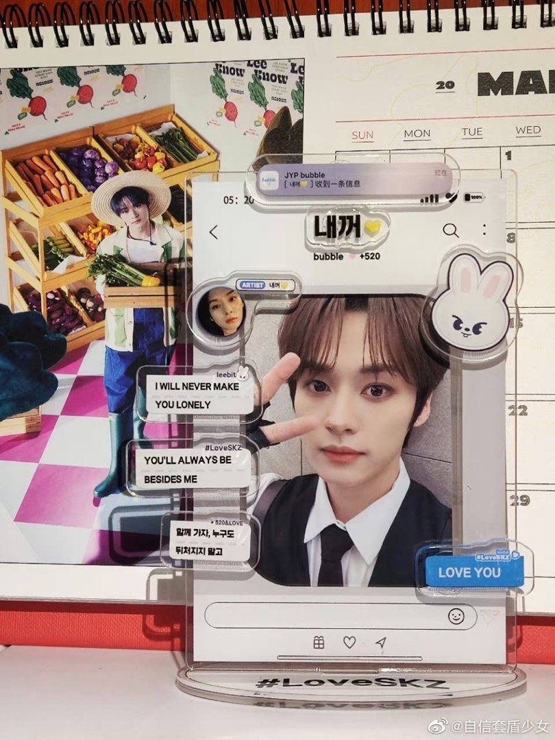 WTS stray kids skz fanmade bubble standee lee know, Hobbies & Toys ...