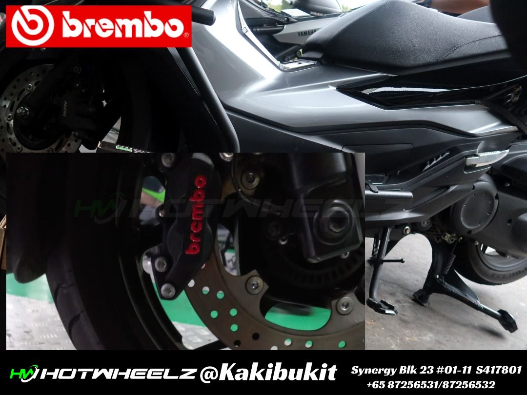 YAMAHA XMAX 300-BREMBO P34 CALIPER/BREMBO P2 CALIPER/HEL BRAKE HOSE ...