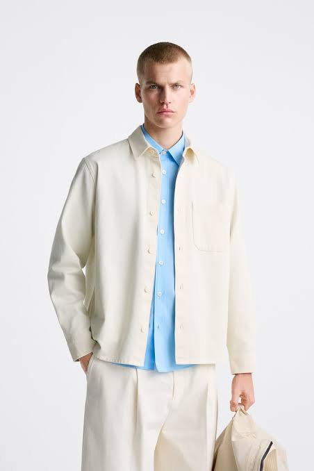 Zara Boxy Fit Overshirt, Men's Fashion, Coats, Jackets and Outerwear on ...