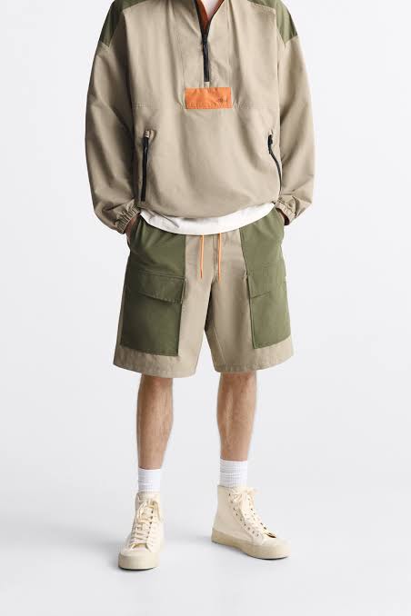 Zara Cargo Technical Shorts, Men's Fashion, Bottoms, Shorts on Carousell