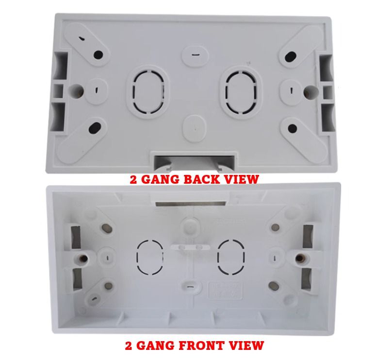 1 Gang Electrical Switch Socket Mounting Bracket Box / 2 Gang ...