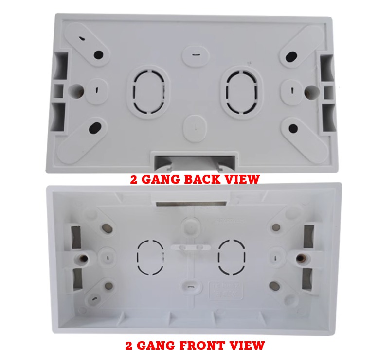 2 Gang Electrical Switch Socket Mounting Bracket Box / 1 Gang ...