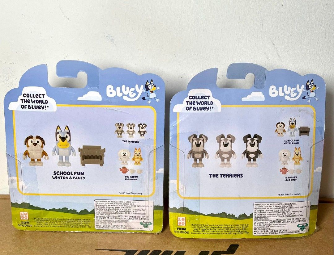 [2set] Bluey school friends Winton & Bluey , the Terriers ... 2.5 inch ...