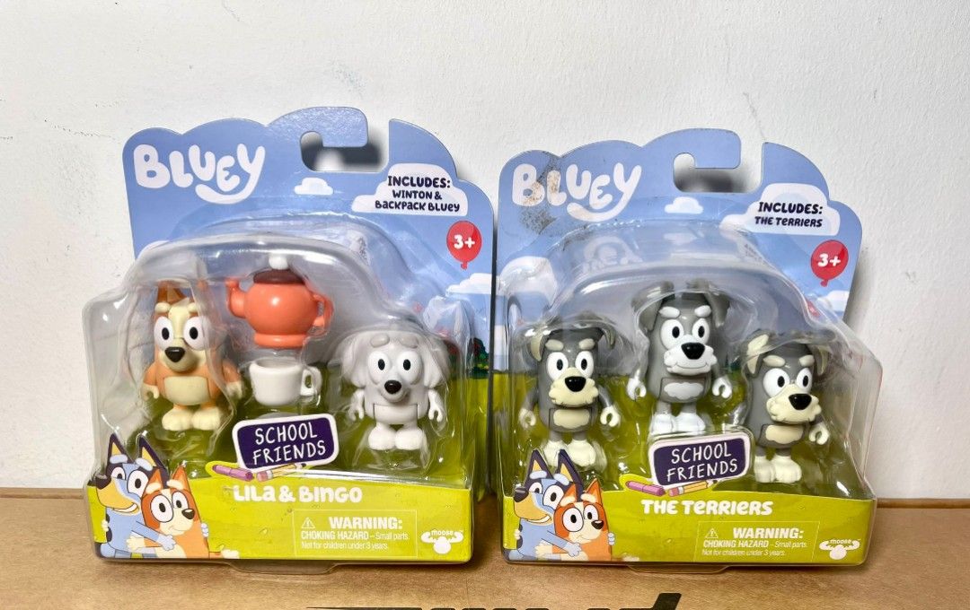 [2set] Bluey school friends Winton & Bluey , the Terriers ... 2.5 inch ...