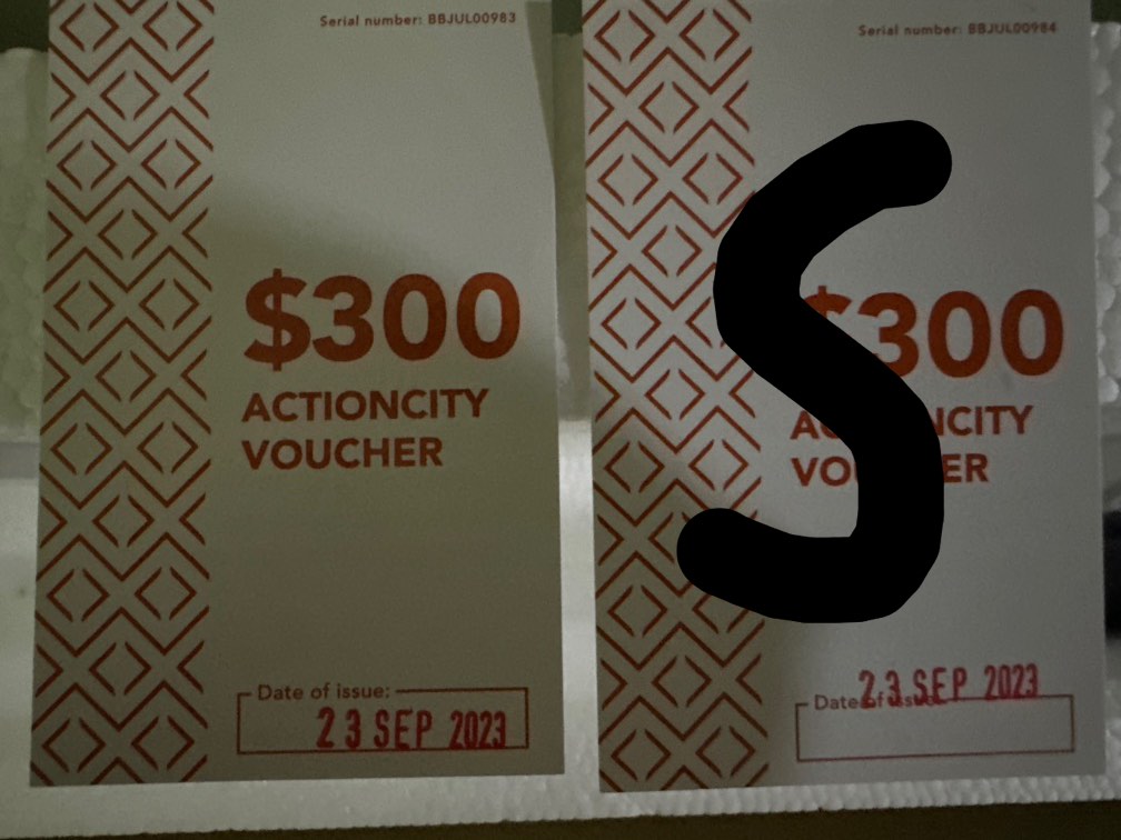 $300 voucher for action city, Tickets & Vouchers, Vouchers on Carousell