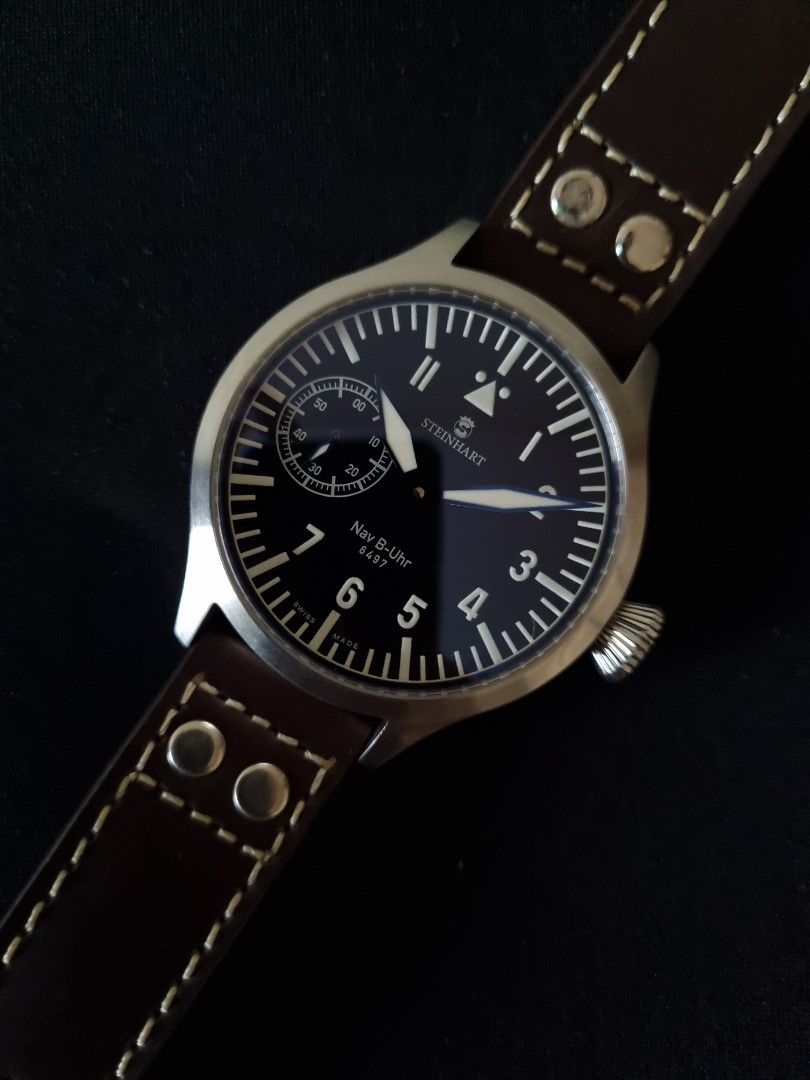 47mm Classic Pilot Watch Mechanical Swiss Movt Steinhart, Luxury ...