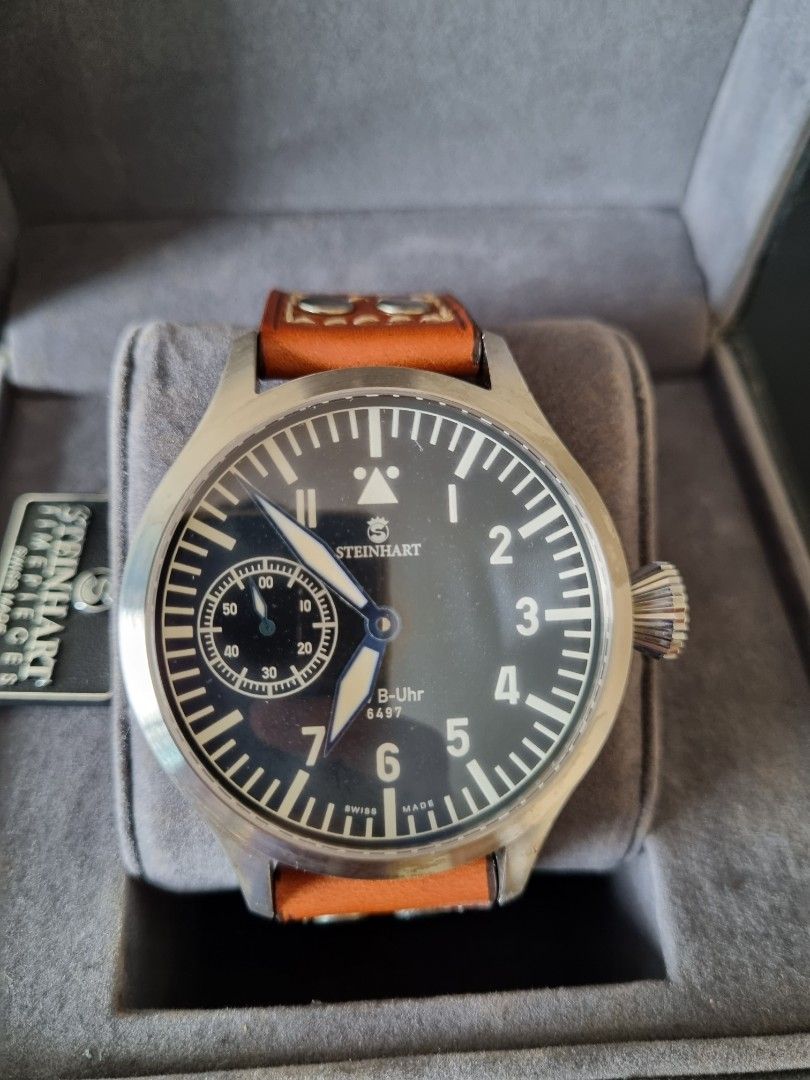47mm Classic Pilot Watch Mechanical Swiss Movt Steinhart, Luxury ...