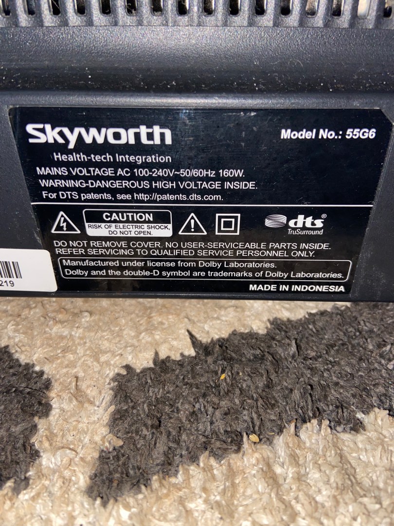 55” Skyworth 55G6 Android TV, TV & Home Appliances, TV & Entertainment ...