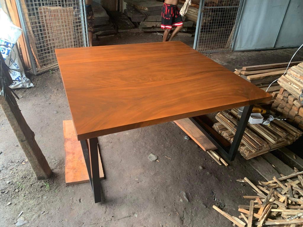 5ftx5ft Acacia Dining Table, Furniture & Home Living, Furniture, Tables ...