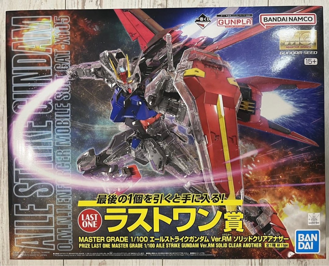 高達 一番賞 尾賞 突擊高達 Seed Aile Strike Gundam Solid Clear 1/100 Last 模型 全新 日版 ...