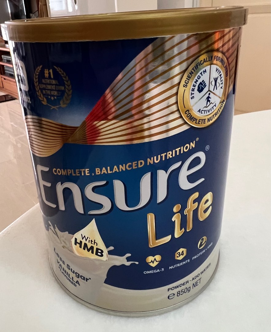 Abbott Ensure Life with HMB Less Sugar Milk Powder (Vanilla) - 850g ...