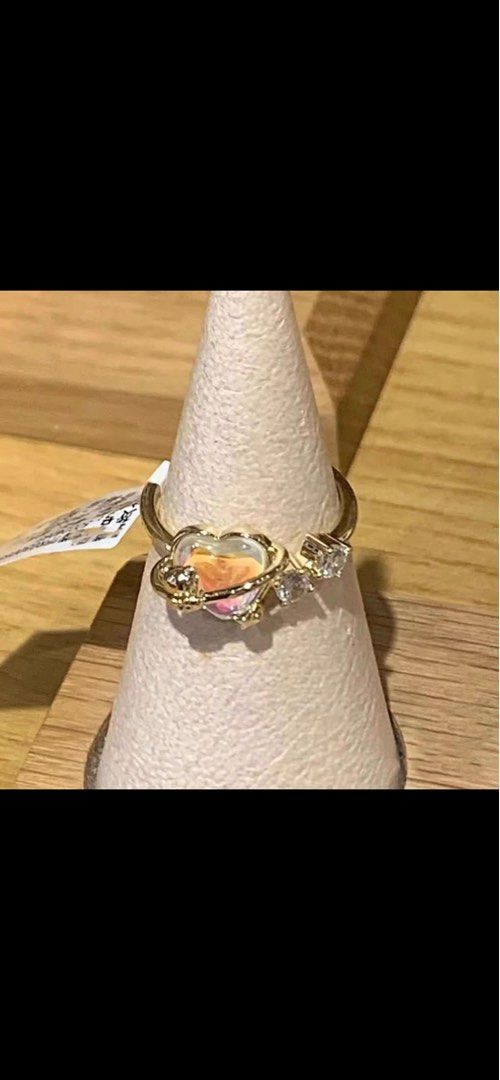 acubi y2k ulzzang heart ring, Women's Fashion, Jewelry & Organisers ...