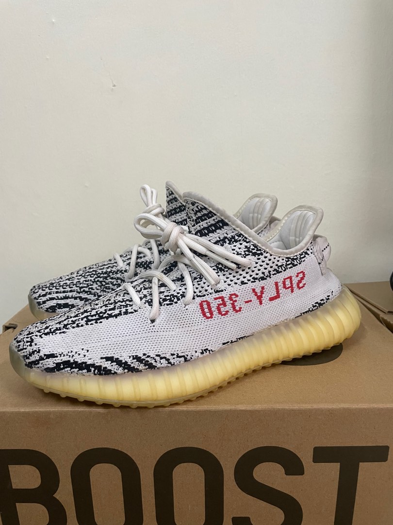 Adidas Yeezy 350 V2 Zebra US7.5, Men's Fashion, Footwear, Sneakers on Carousell
