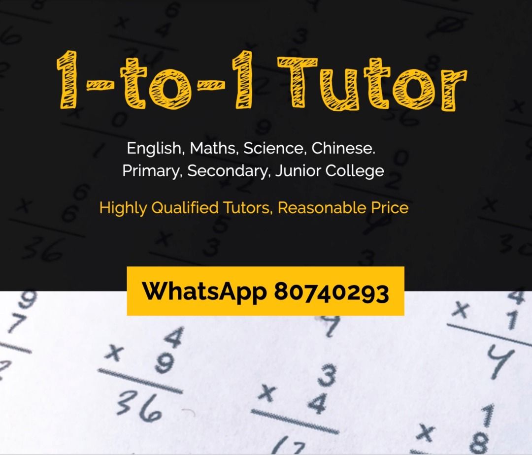 Affordable 1-To-1 Home Tuition Tutor Physical in-Person for PSLE O/N/A ...
