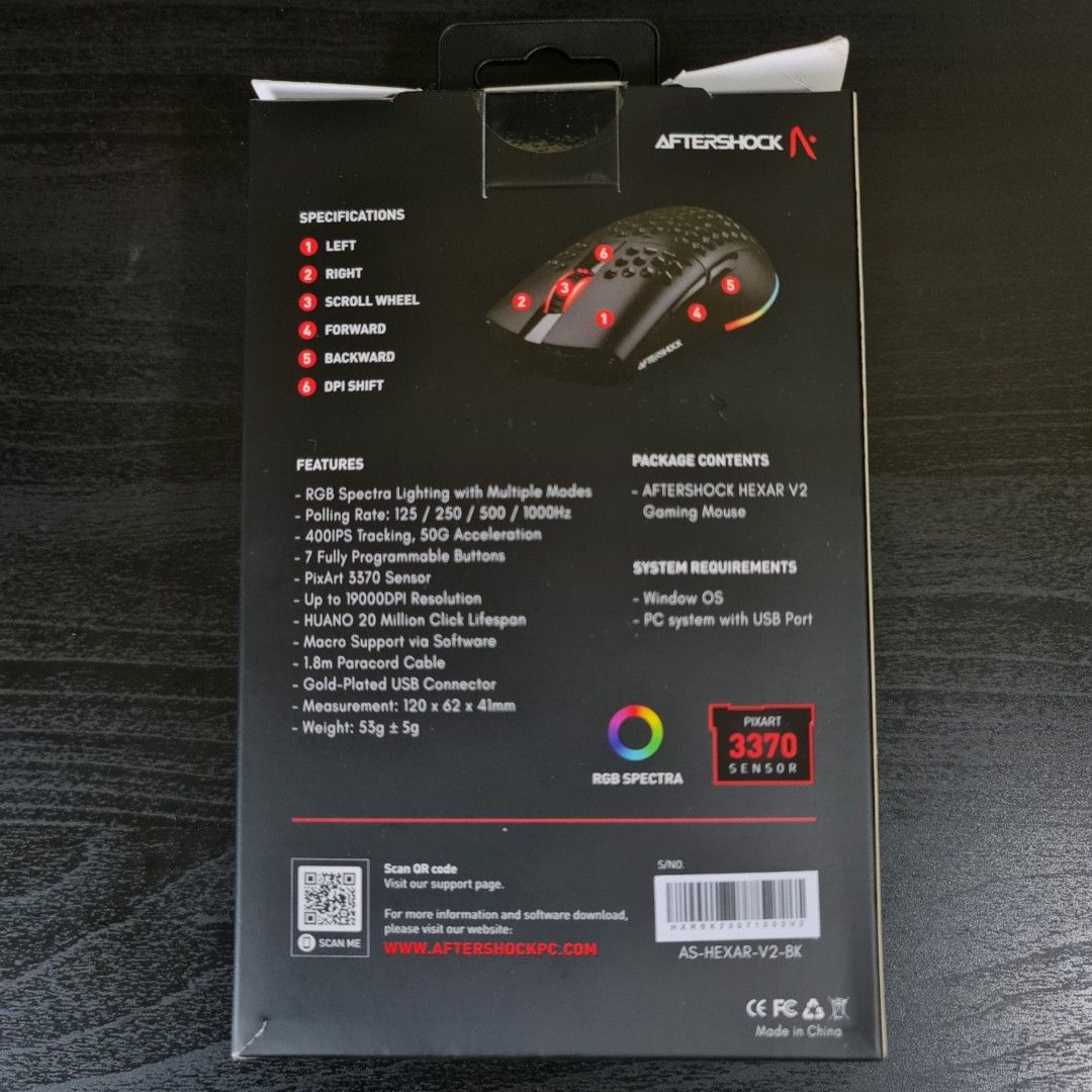 Aftershock Hexar V2 Gaming Mouse, Computers & Tech, Parts & Accessories ...