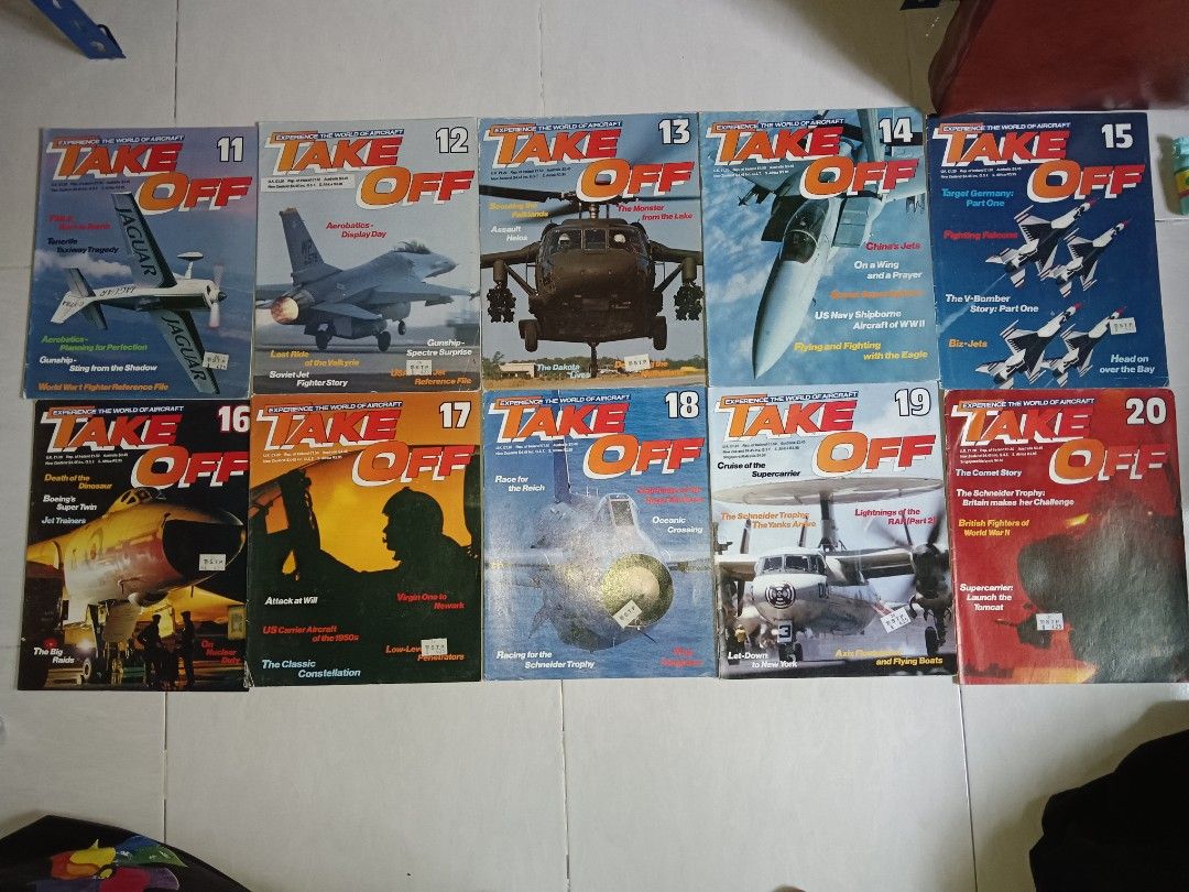 Aircraft Magazines vintage book Buku lama 10pcs aerospace aeroplane ...