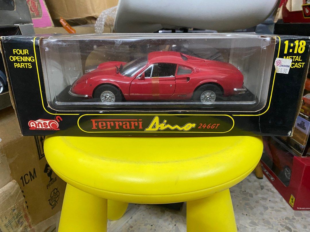 Anson Ferrari Dino 246 GT 1969 - Red (1:18 scale), Hobbies & Toys, Toys ...