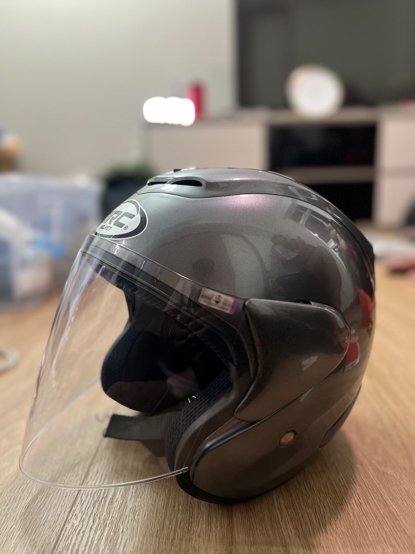 Arc Ritz Helmet Glossy Silver, Motorcycles, Motorcycle Accessories on ...