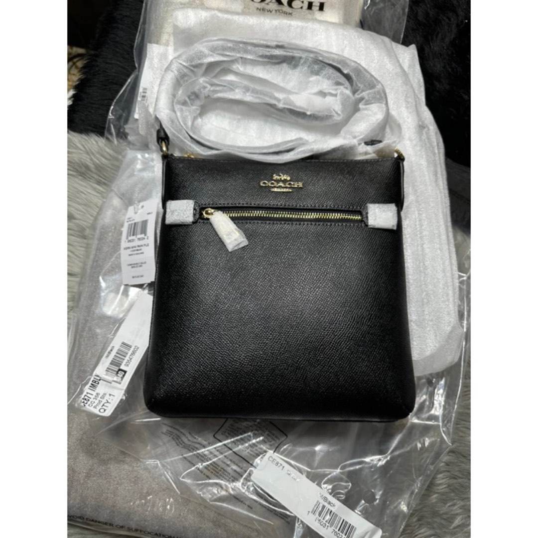 Authentic Coach Mini Rowan File Bag in Black, Luxury, Bags & Wallets on ...