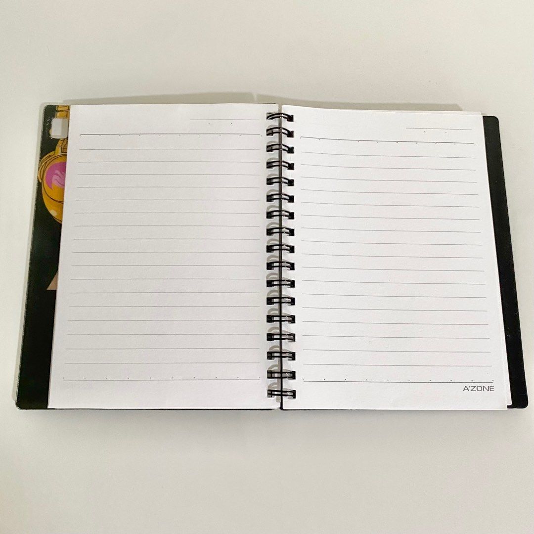 AZONE Manga Girl Black Lined Ringed Notebook, Hobbies & Toys ...