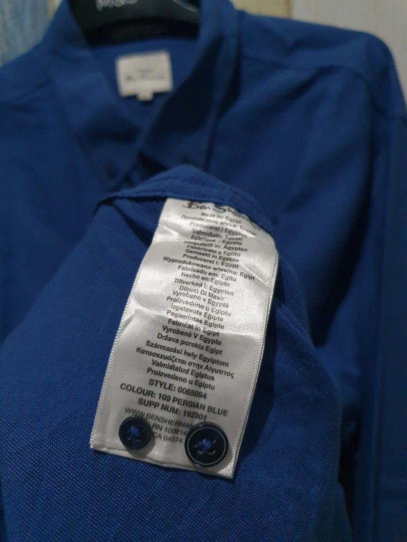 Bensherman persian blue, Fesyen Pria, Pakaian , Atasan di Carousell