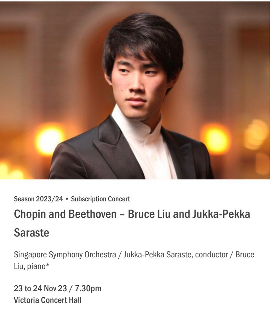 Bruce Liu concert ticket, Tickets & Vouchers, Event Tickets on Carousell