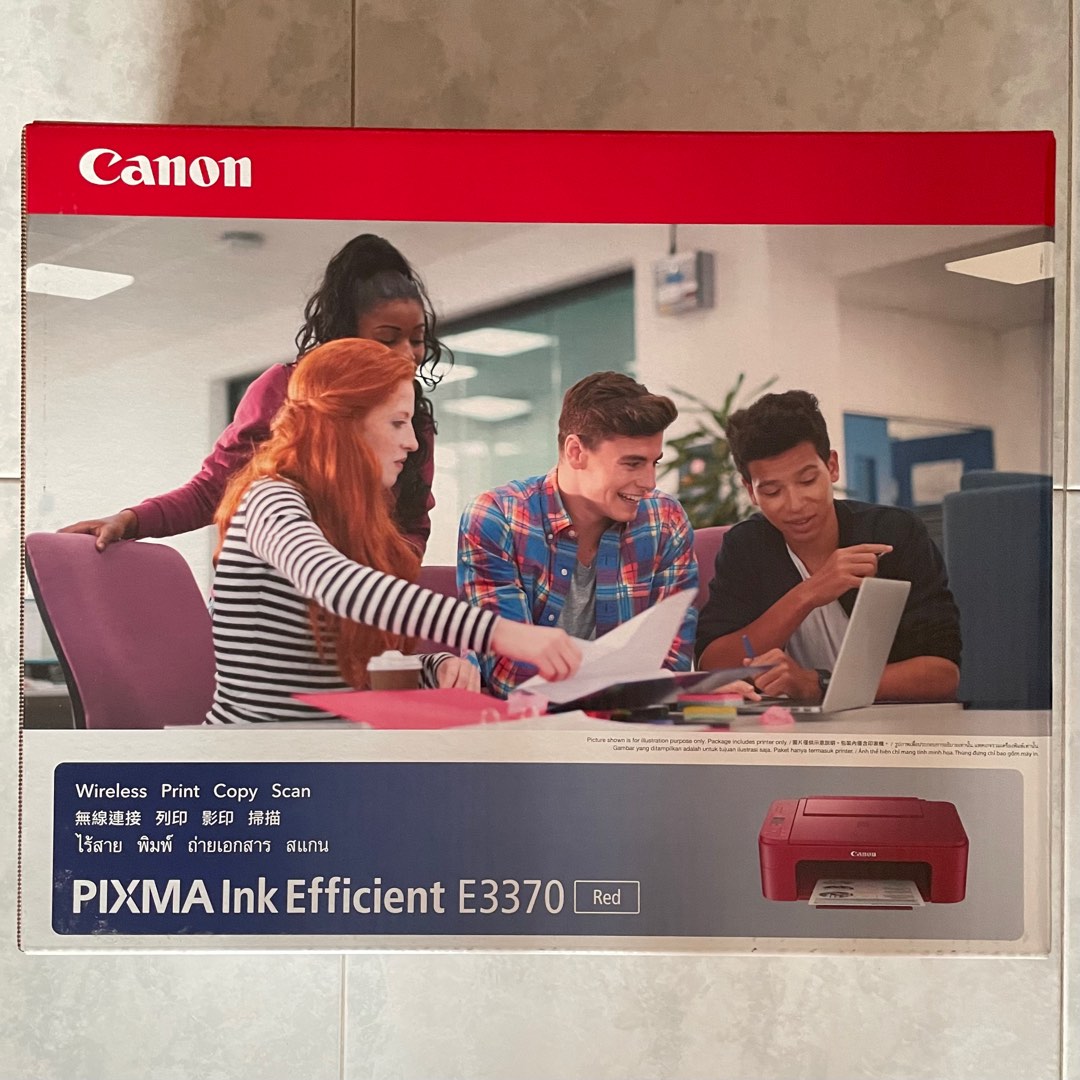 Canon PIXMA E3370 Printer Red, Computers & Tech, Printers, Scanners ...