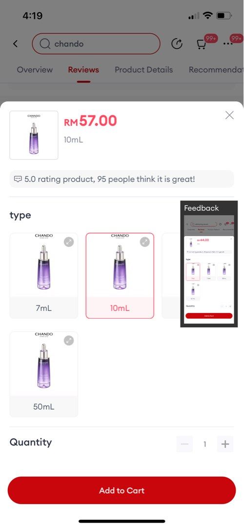 CHANDO Himalaya 自然堂 New 5th Generation Time Frozen Serum Repair and ...