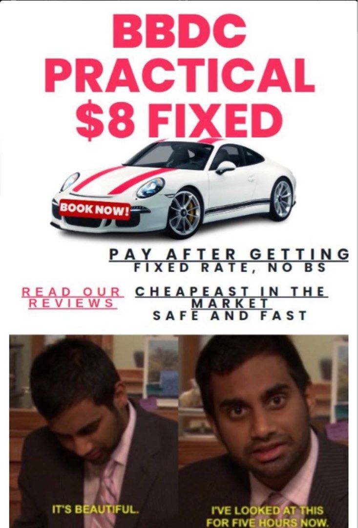 ORIGINAL CHEAPEST EFFECTIVE BBDC CAMPER Practical Booking Slot Service ...