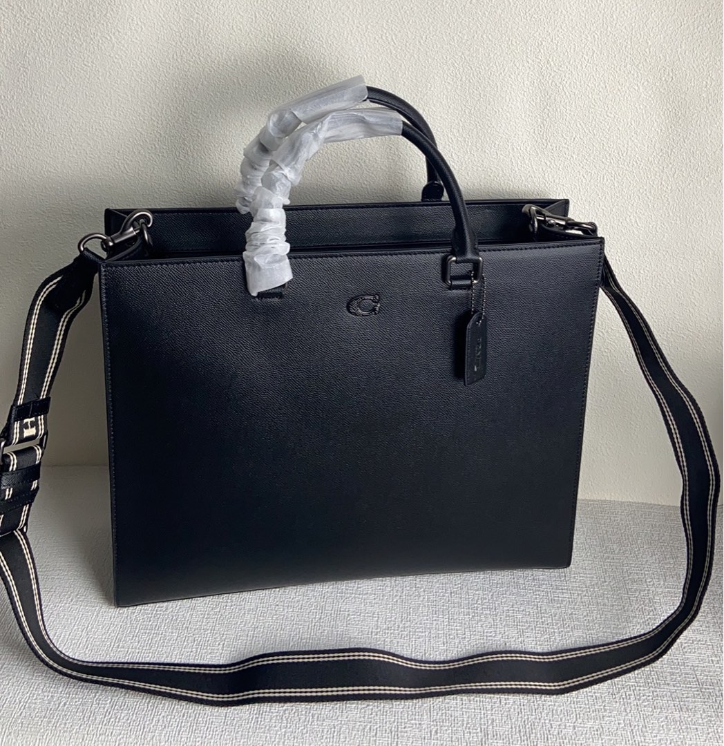 Coach cj844 functional leather tote bag handbag shoulderbag, 女裝, 手袋及銀包 ...