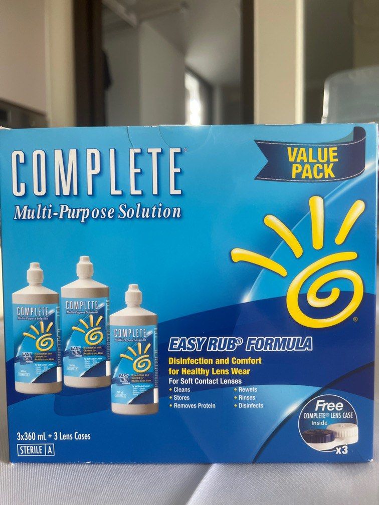 Complete Multi Purpose Solution 3x360ml, Beauty & Personal Care, Vision ...