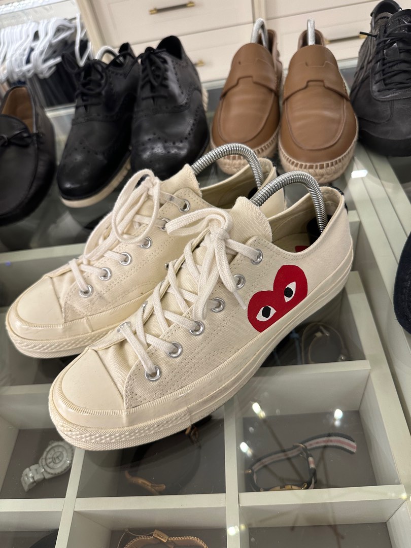 Converse x CDG Play, Men's Fashion, Footwear, Sneakers on Carousell