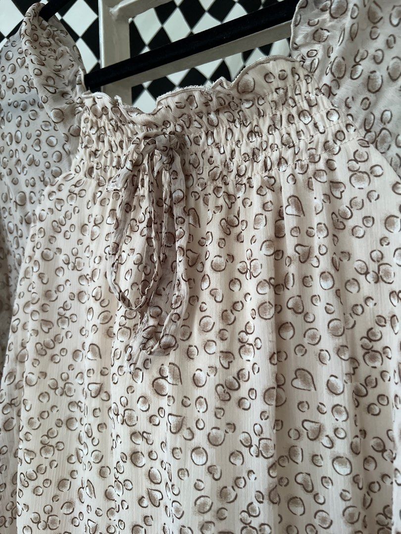 coquette beige frilly ruffles harajuku japanese lolita long top, Women ...