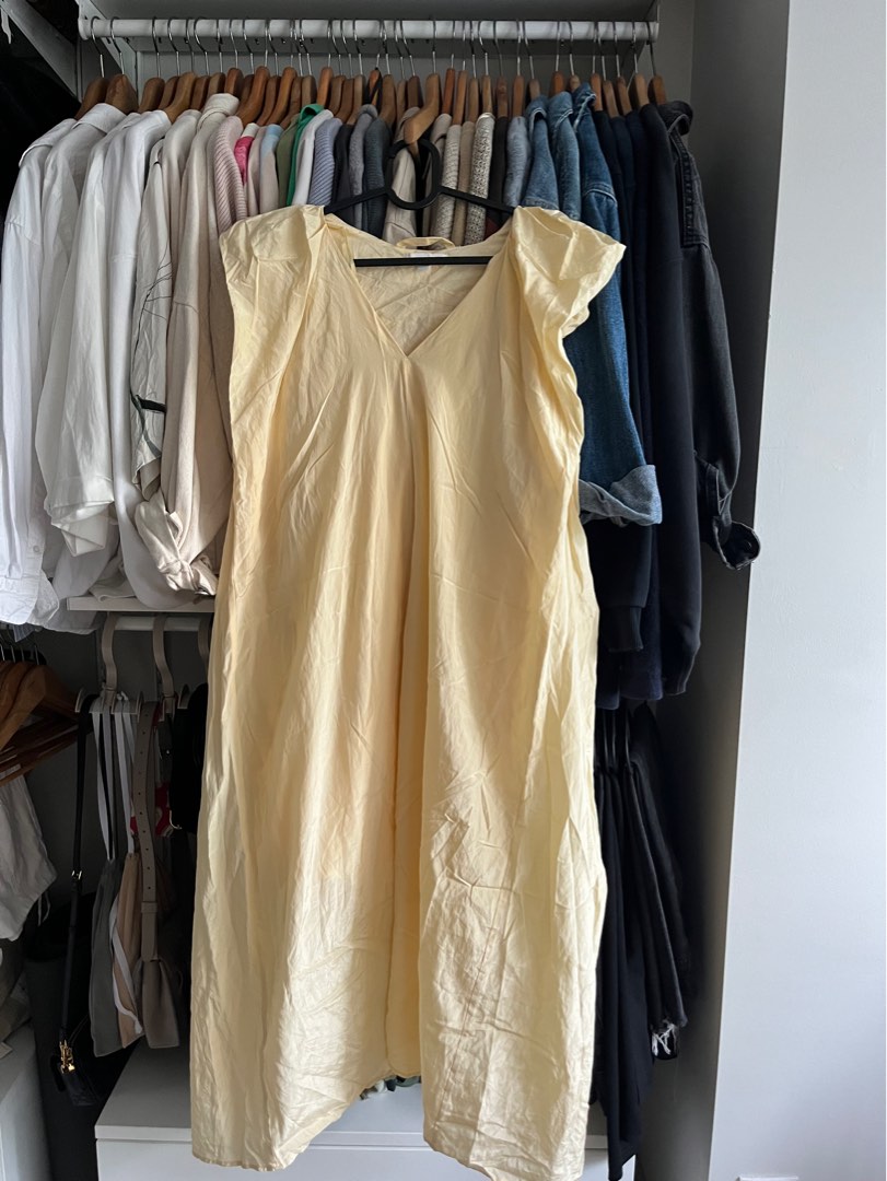 COS Satin yellow maxi , Women's Fashion, Dresses & Sets, Dresses on ...