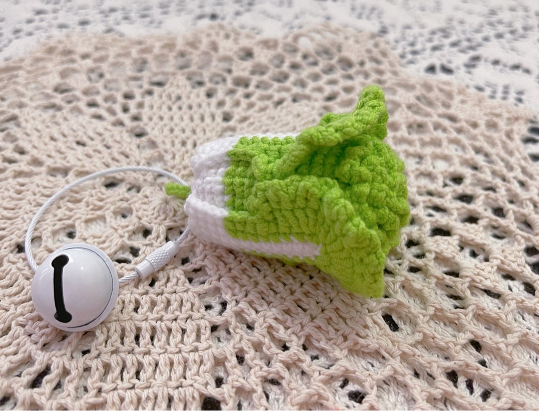 Crochet cabbage keychain, Hobbies & Toys, Stationery & Craft, Handmade ...