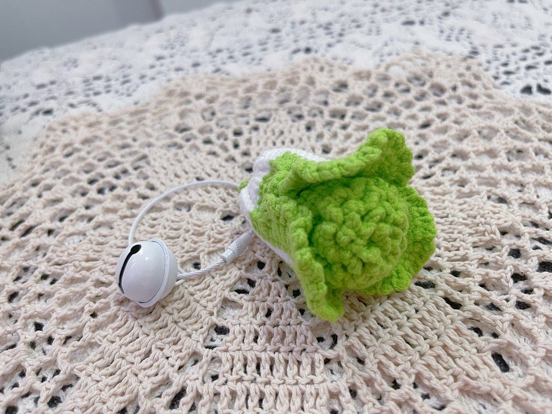 Crochet cabbage keychain, Hobbies & Toys, Stationery & Craft, Handmade ...