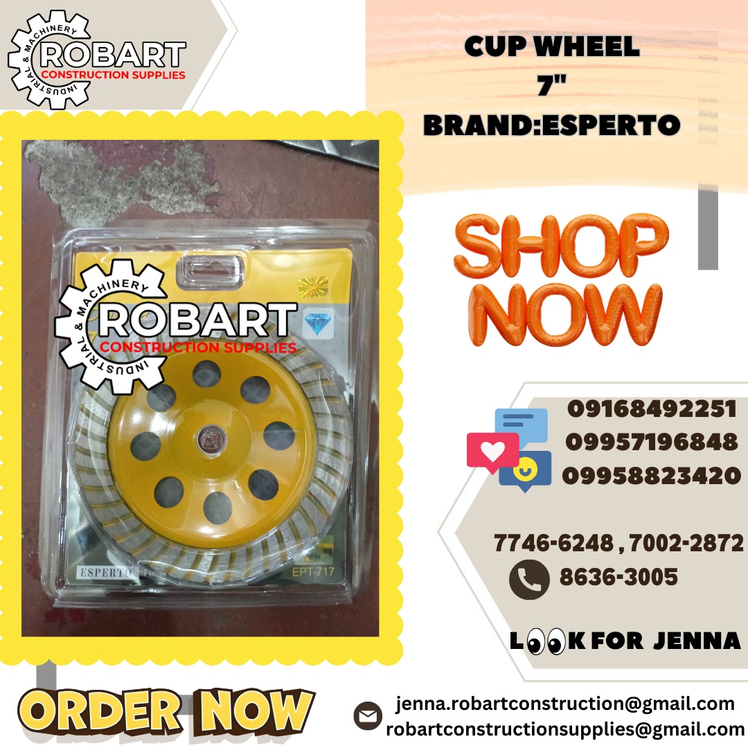 Cup wheel 7" Brand:esperto, Commercial & Industrial, Construction Tools ...
