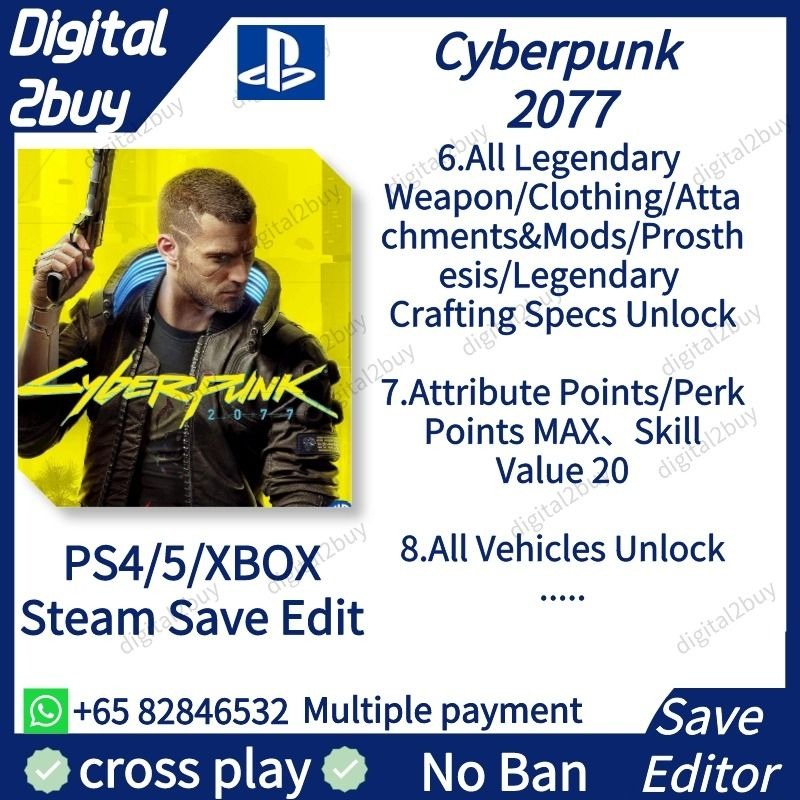Cyberpunk 2077 Save Editor C2077 Save Modding Cyberpunk 2077 Cheats PS5 PS4 XBOX Steam, Video ...