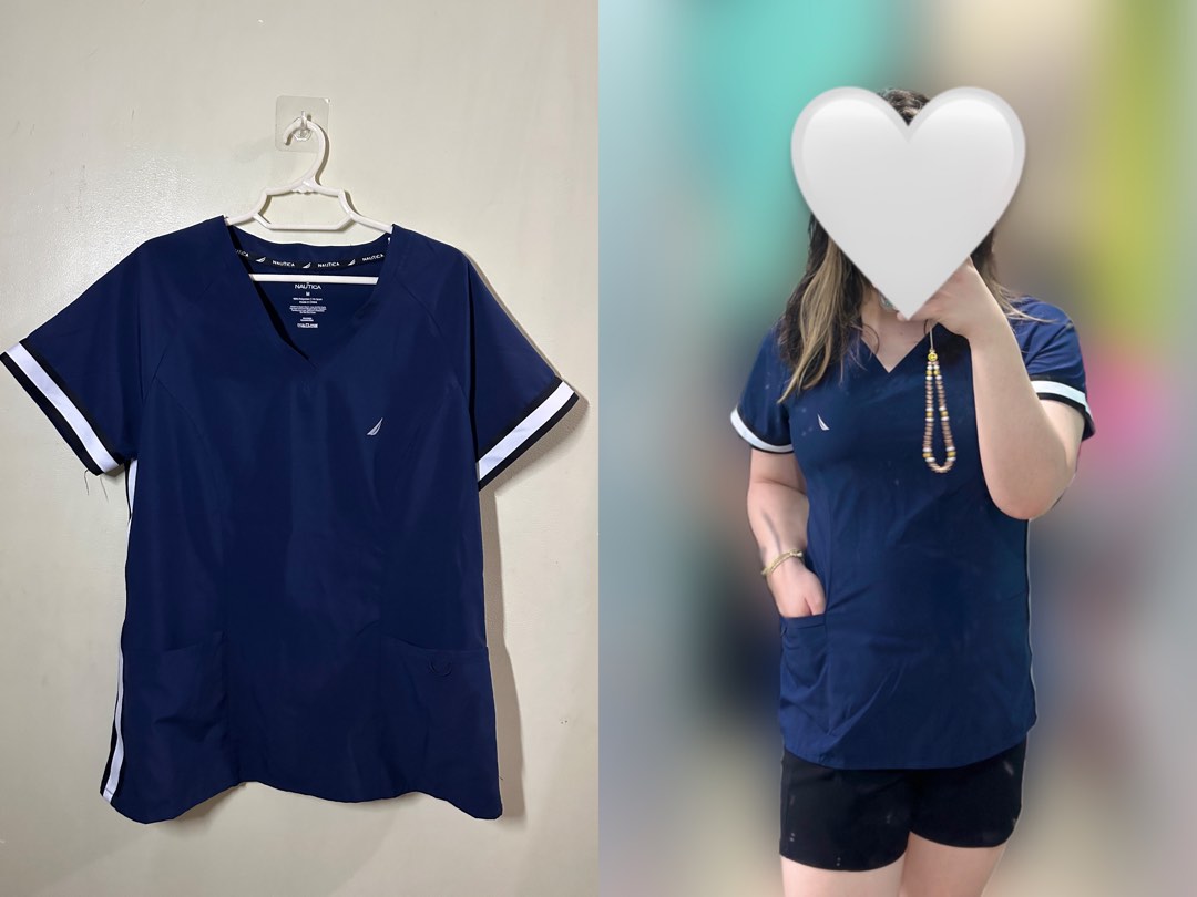 Dark Blue Scrubs, Women's Fashion, Tops, Others Tops on Carousell