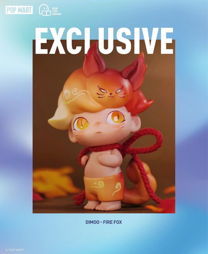 Dimoo Fire Fox PTS Exclusive, Hobbies & Toys, Toys & Games on Carousell