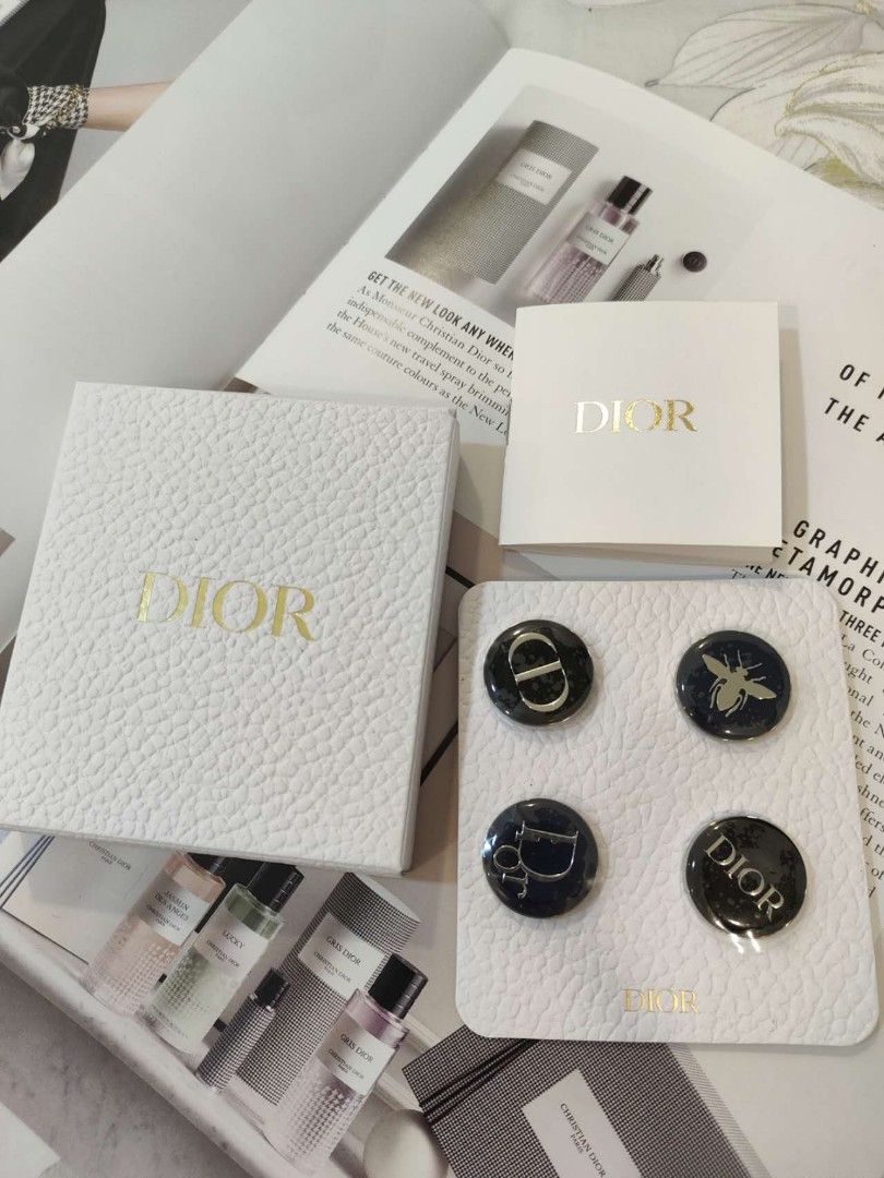 Dior exclusive pin's set, Luxury, Accessories on Carousell