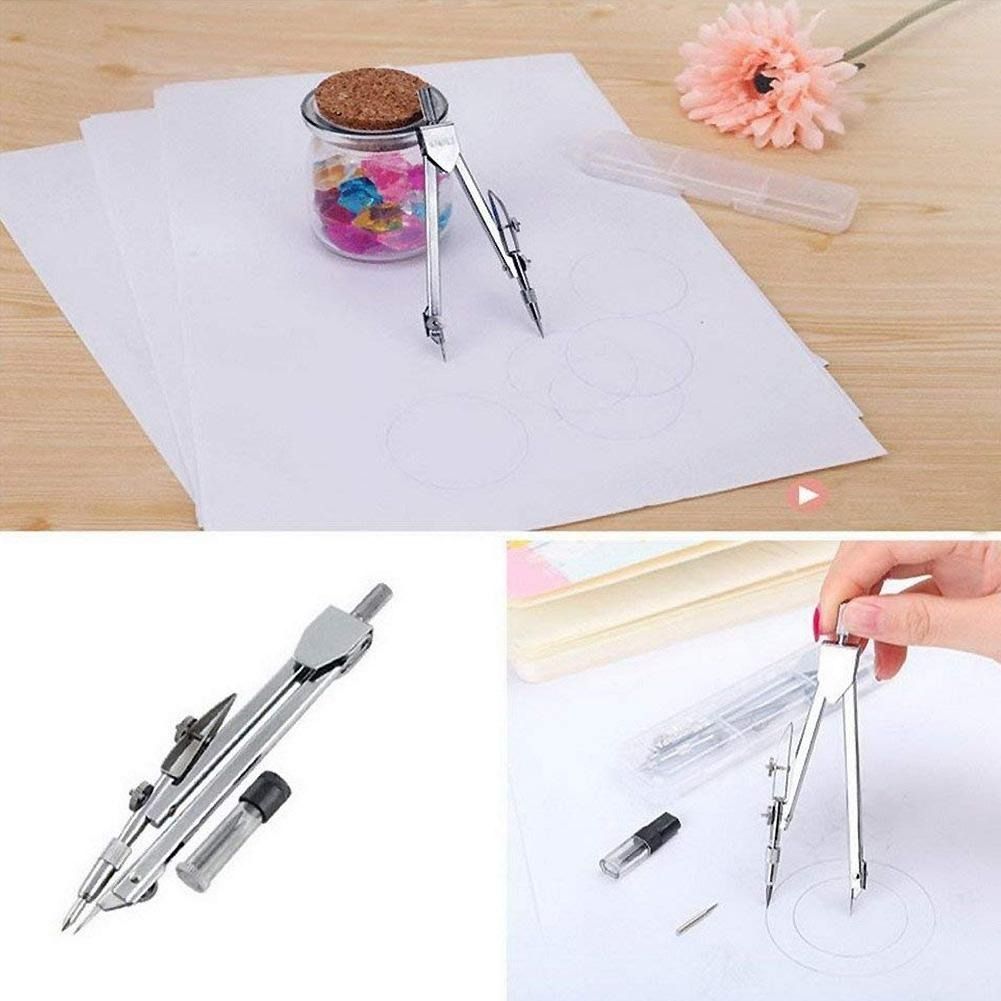 Drawing Compass Stainless Steel Student Compass Math Geometry Tools For ...