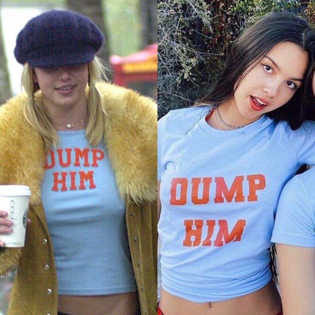 Dump Him Baby Tee Olivia Rodrigo Britney Spears, Women's Fashion, Tops ...